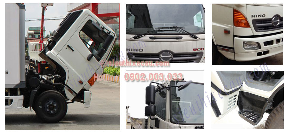 XE CẨU 5 TẤN HINO FC CẤU UNIC URV340 5 KHÚC